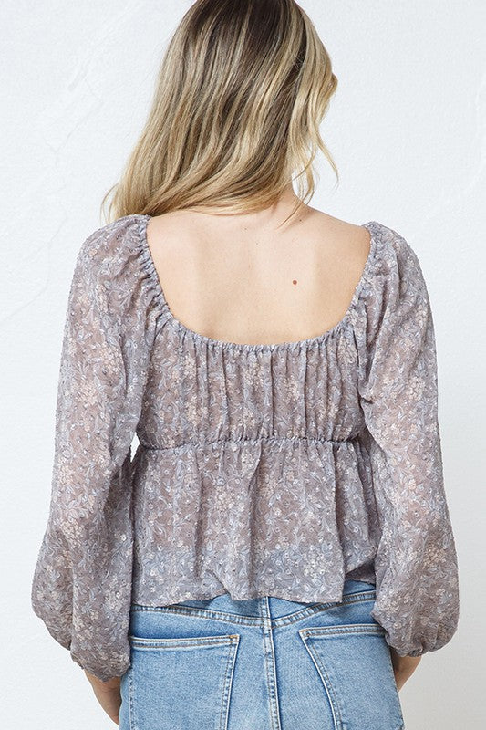FINAL SALE Mackenzie Top-Purple/Grey – A Touch of Jane